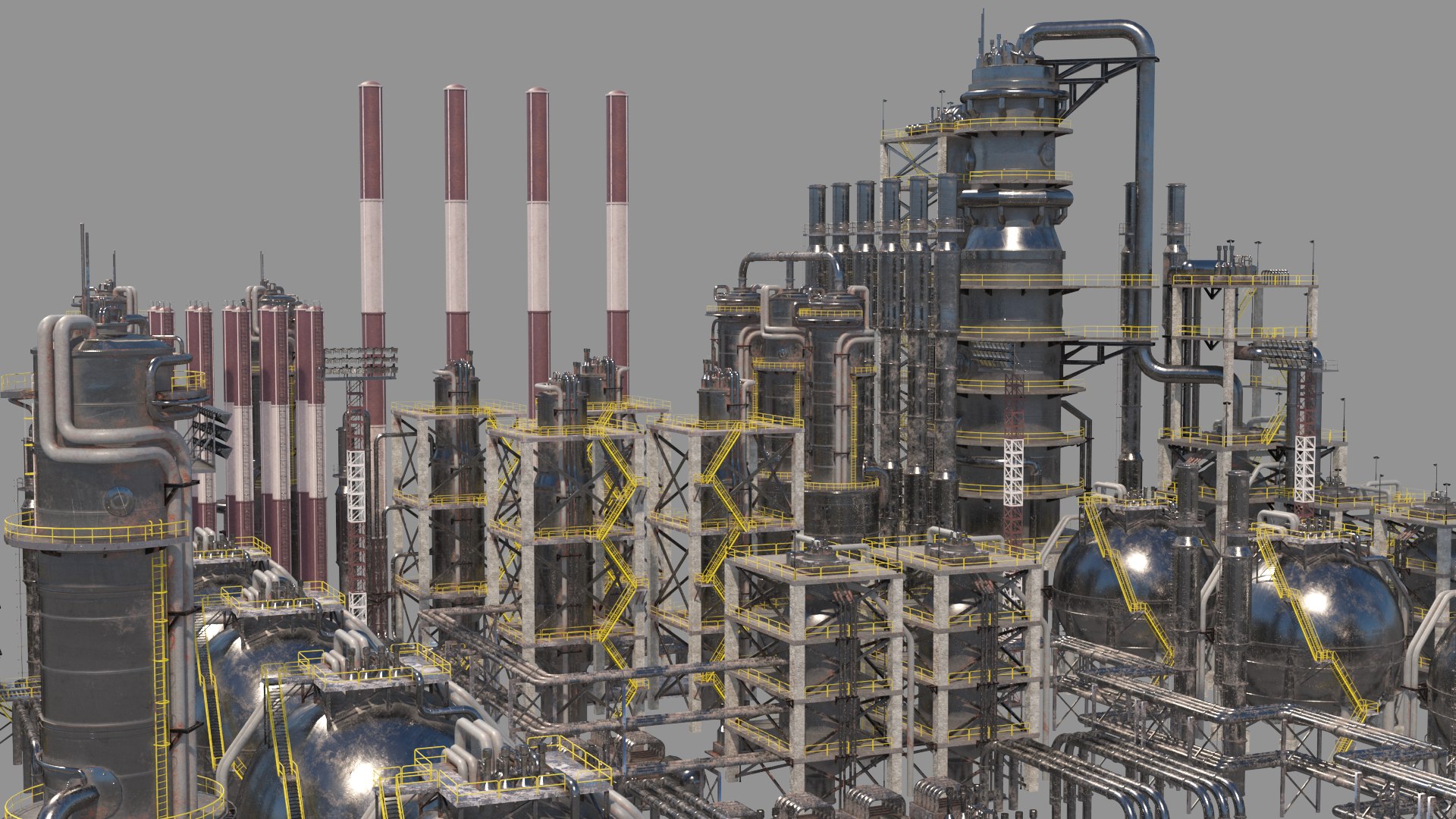 Oil Refinery 3D - TurboSquid 1549468