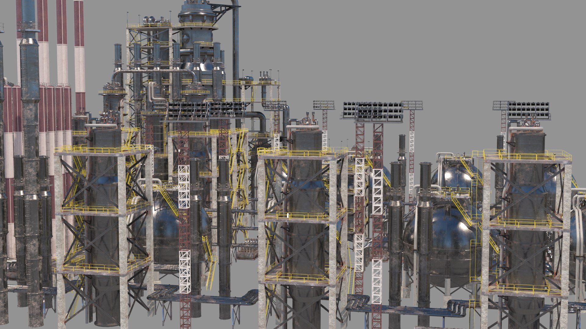 Oil Refinery 3D - TurboSquid 1549468