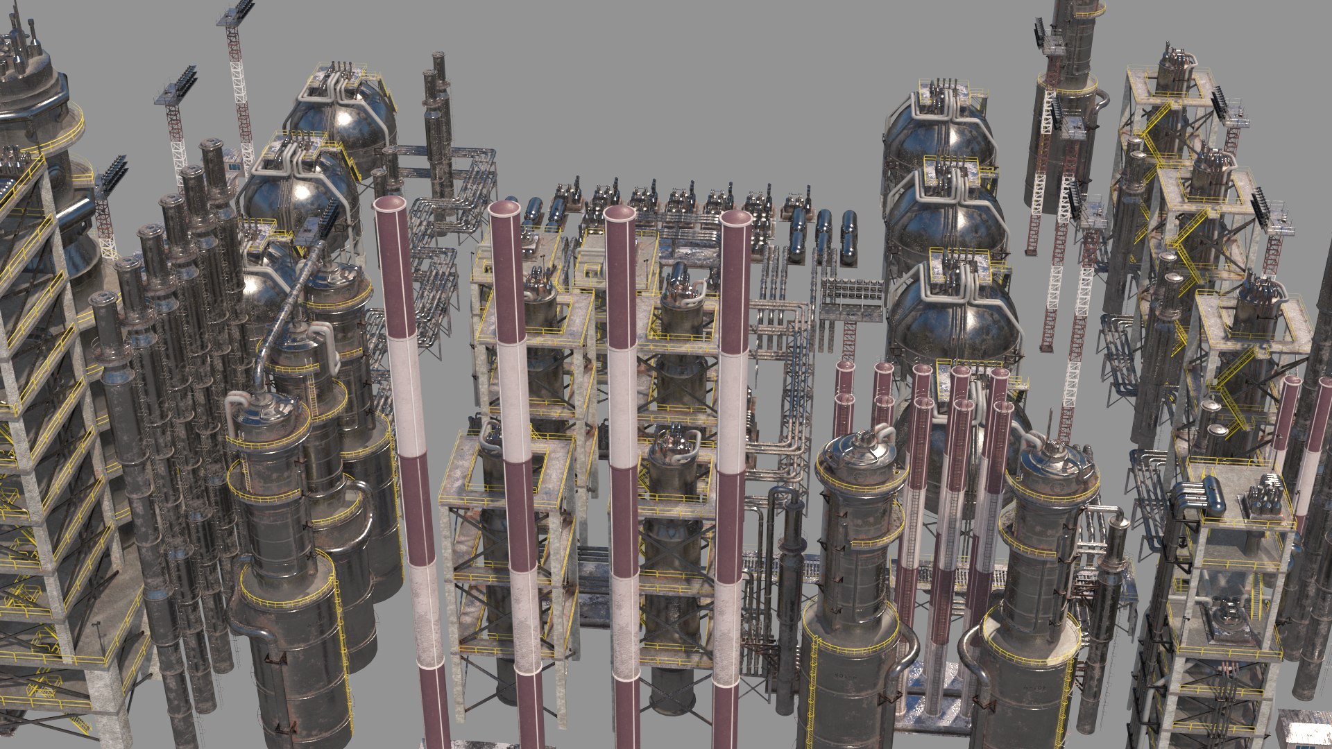 Oil Refinery 3D - TurboSquid 1549468