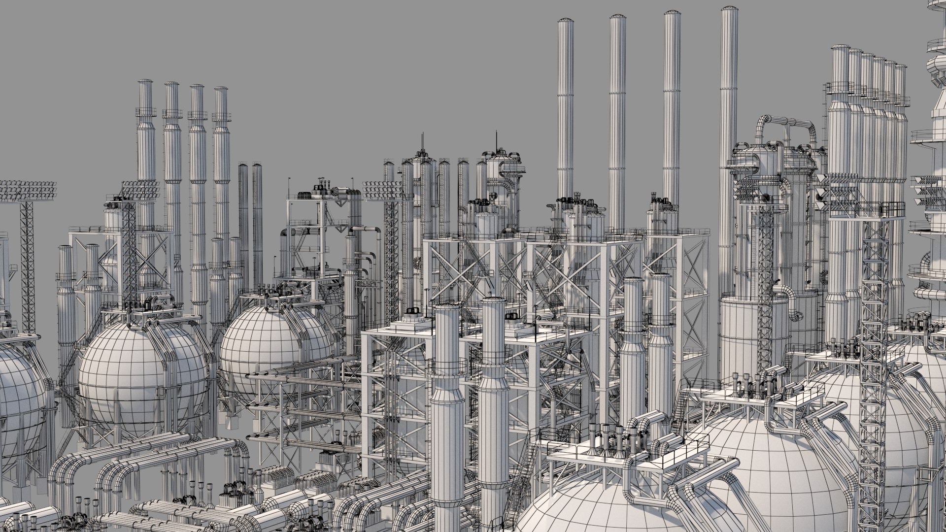 Oil Refinery 3D - TurboSquid 1549468