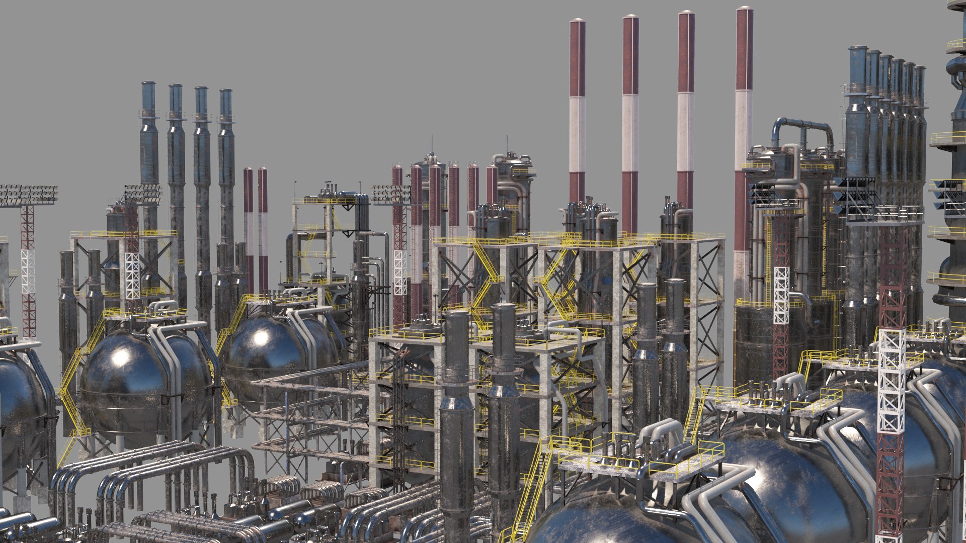 Oil Refinery 3D - TurboSquid 1549468