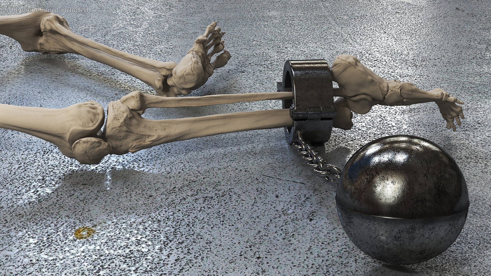 3D Dead Human Male Skeleton Shackled Model - TurboSquid 2113236