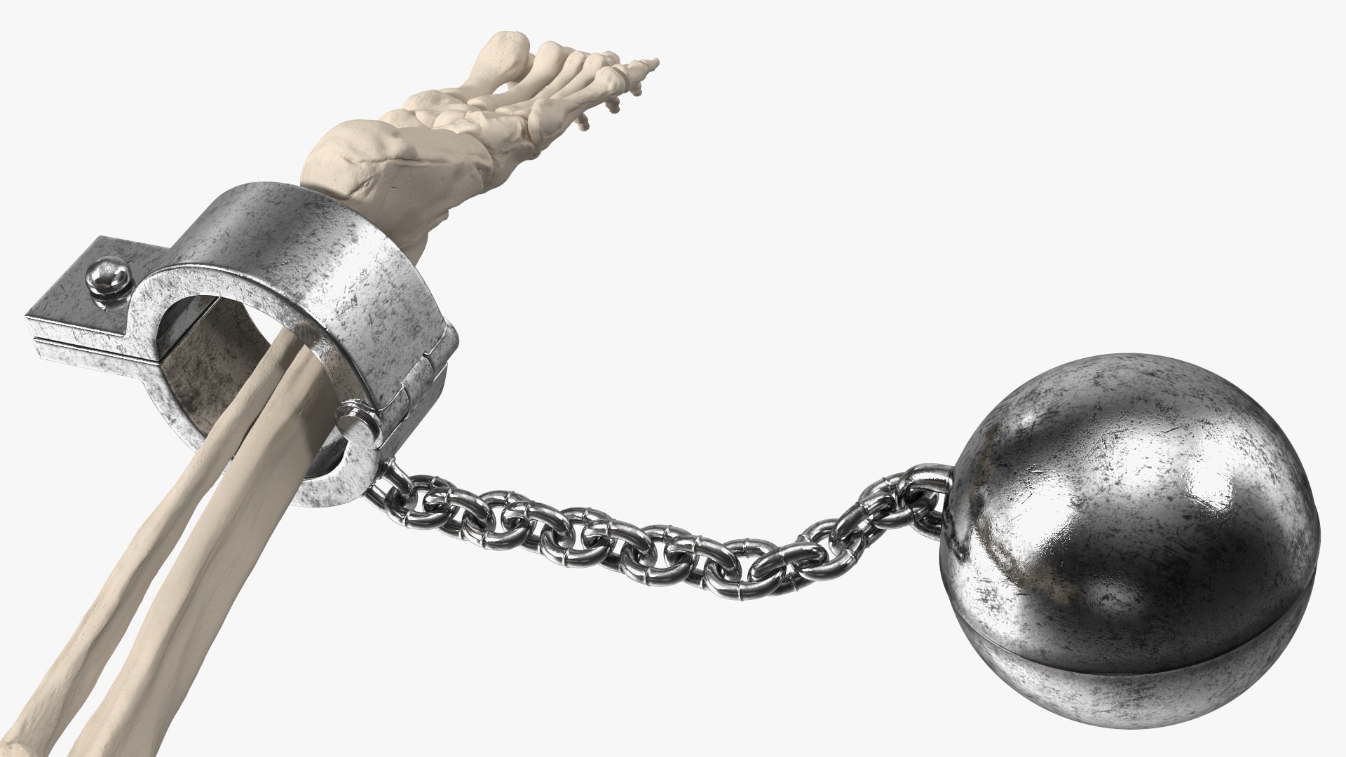 3D Dead Human Male Skeleton Shackled Model - TurboSquid 2113236