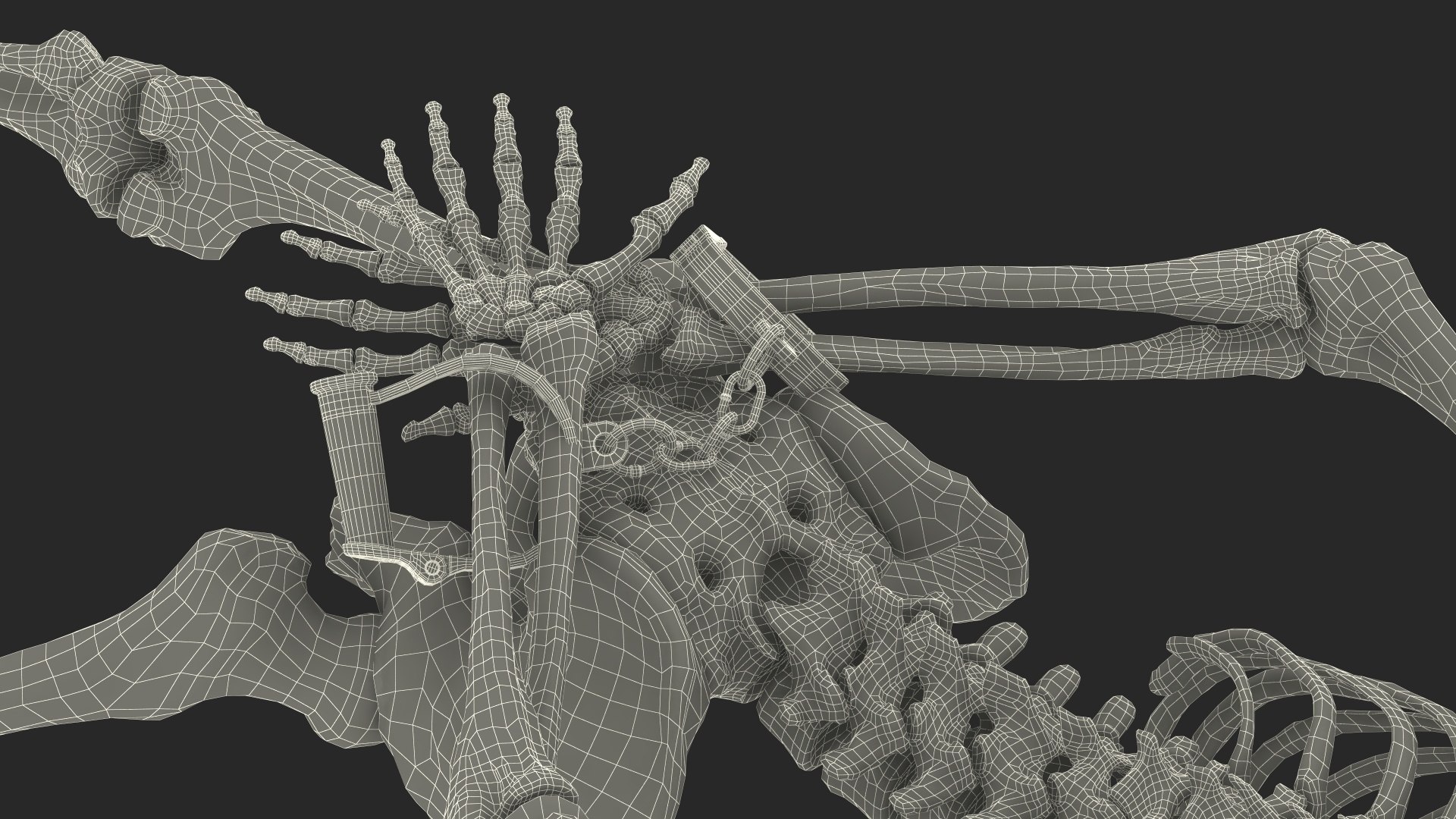 3D Dead Human Male Skeleton Shackled model - TurboSquid 2113236