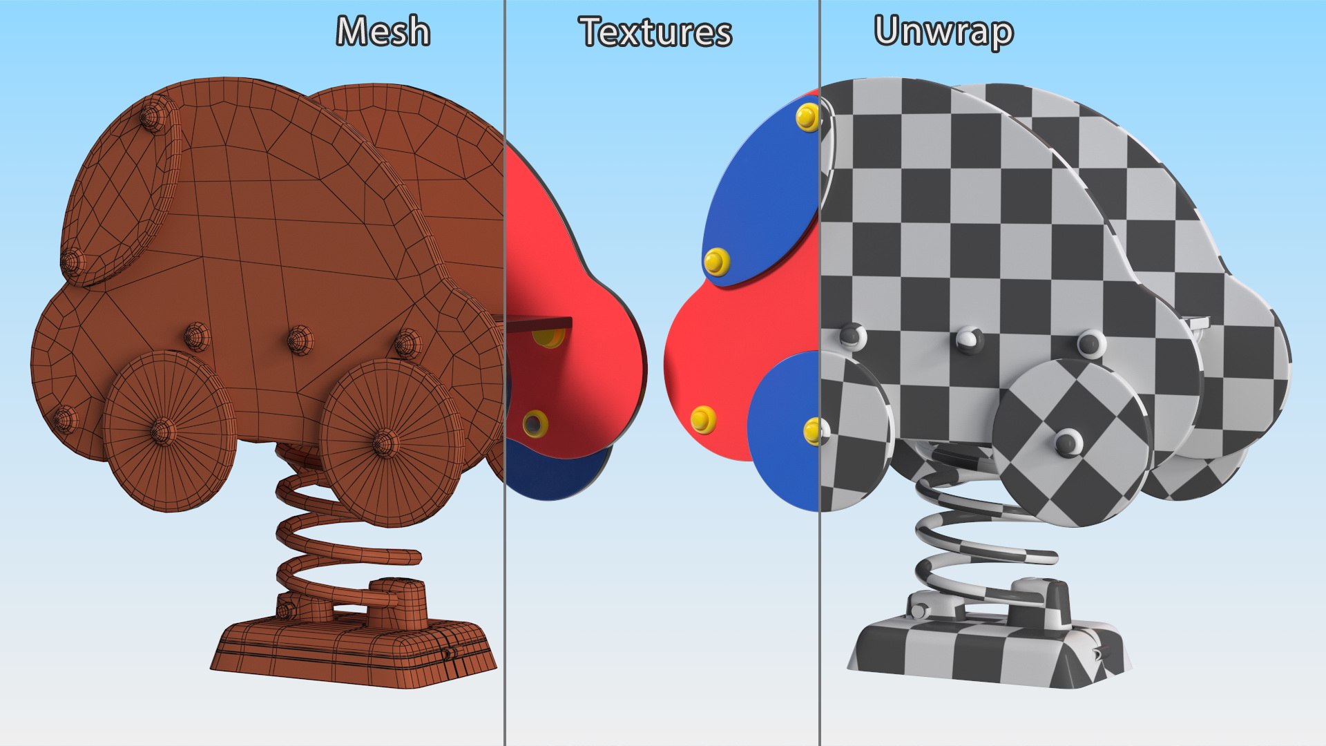 3D Model Car Playground Springer Ride - TurboSquid 2068447