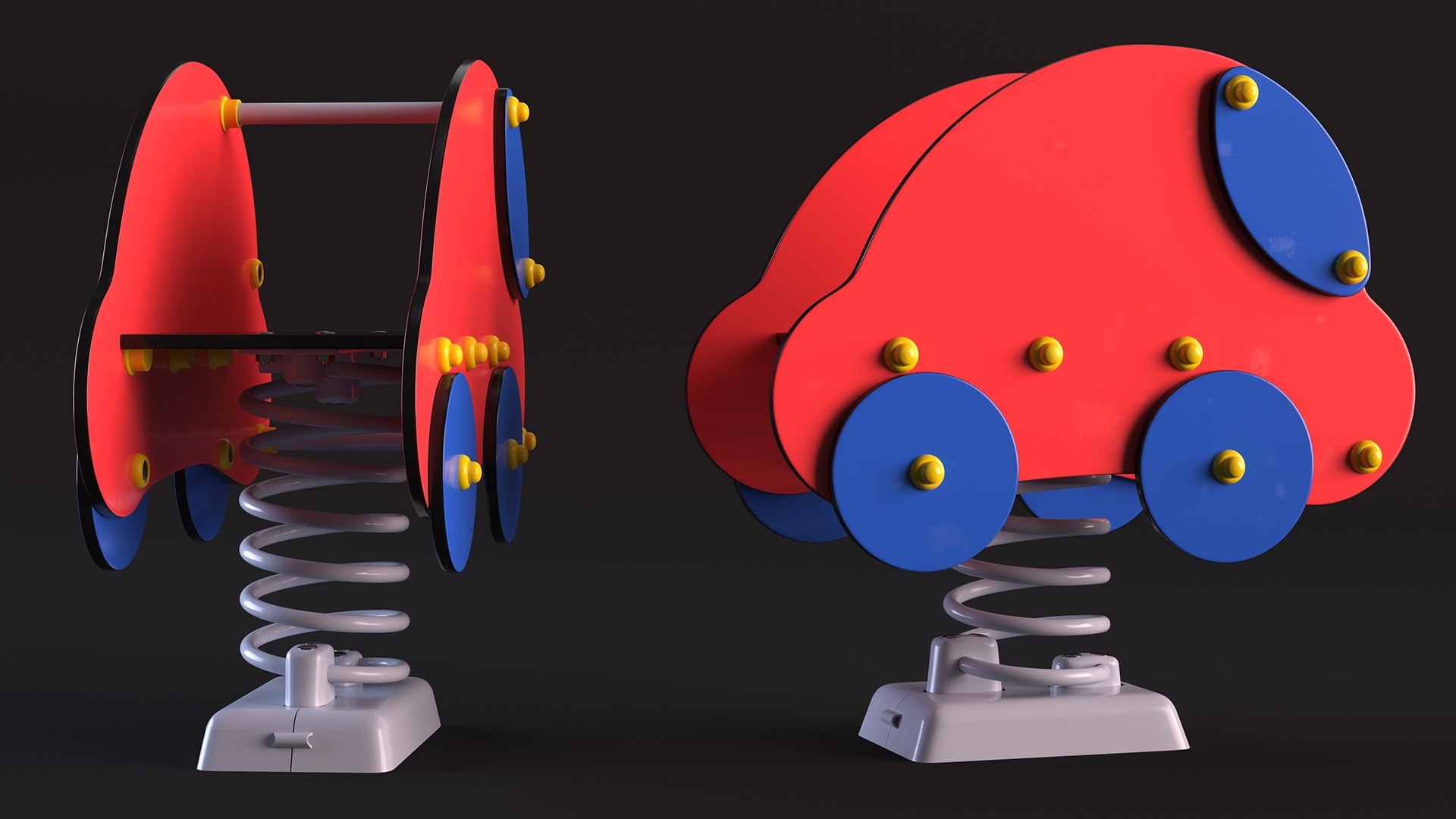 3D Model Car Playground Springer Ride - TurboSquid 2068447