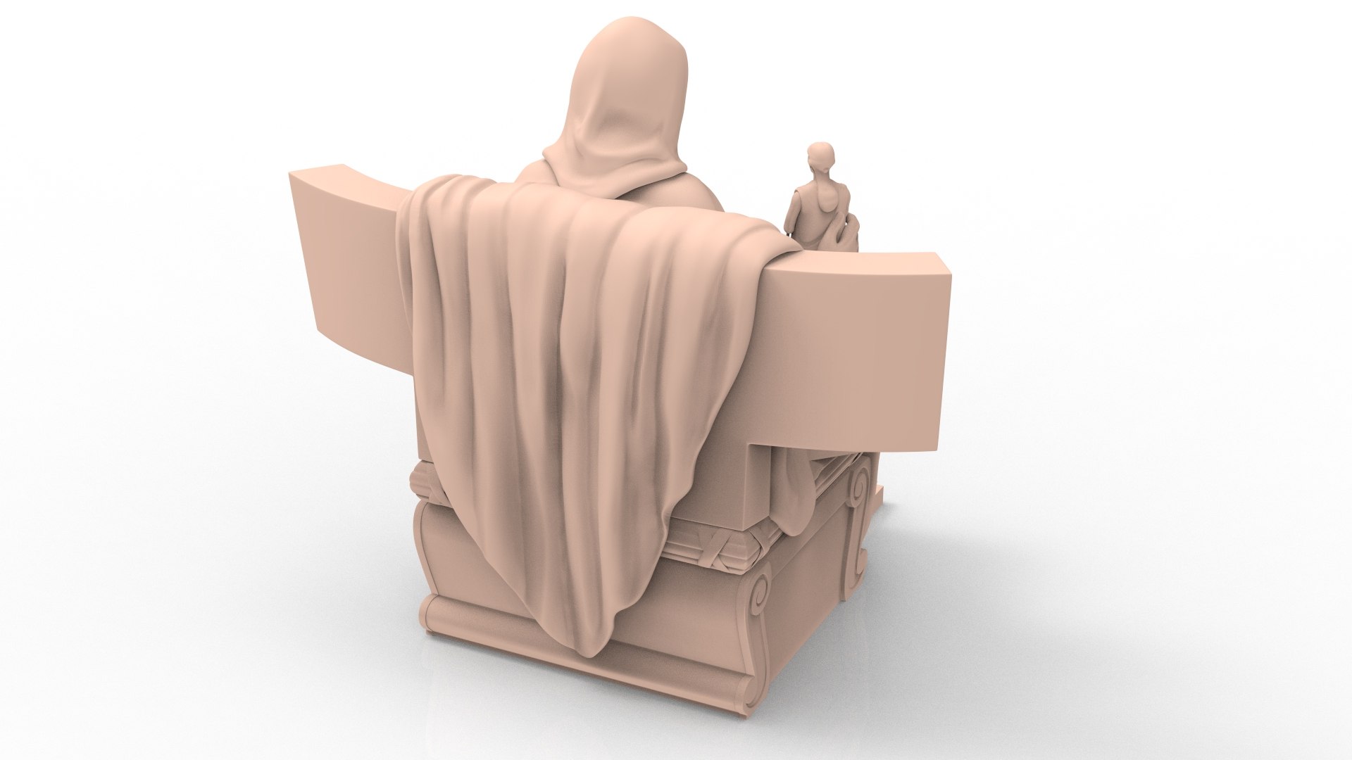 3D Contemplation Of Justice USA Supreme Court Female Statue Model ...