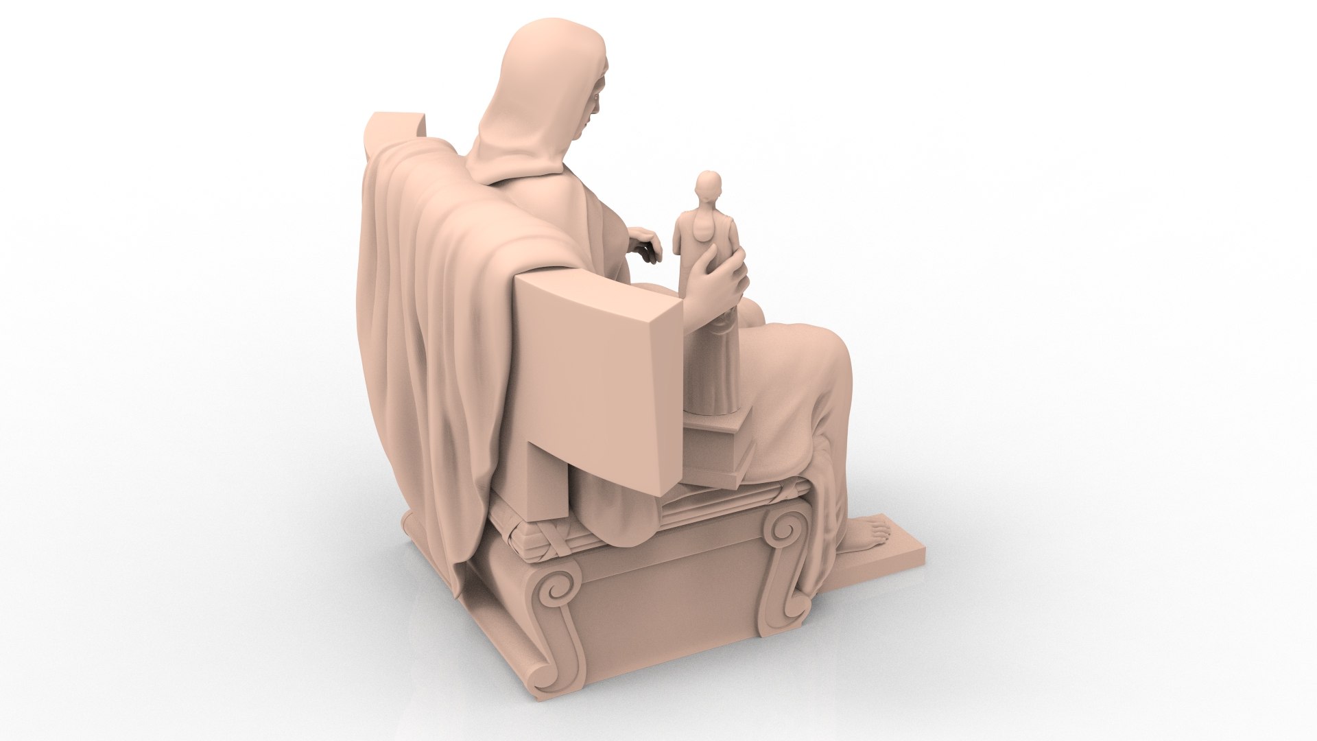 3D Contemplation Of Justice USA Supreme Court Female Statue Model ...