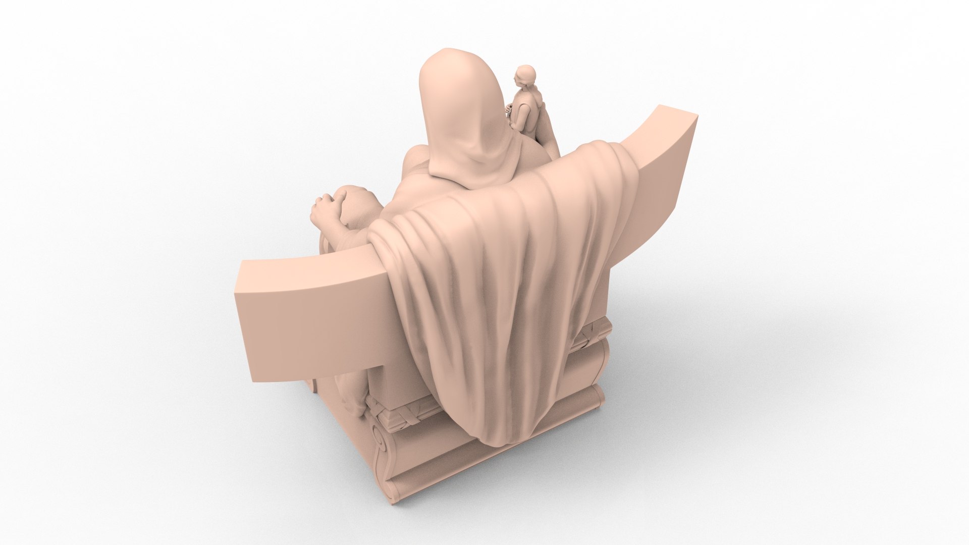 3D Contemplation Of Justice USA Supreme Court Female Statue Model ...