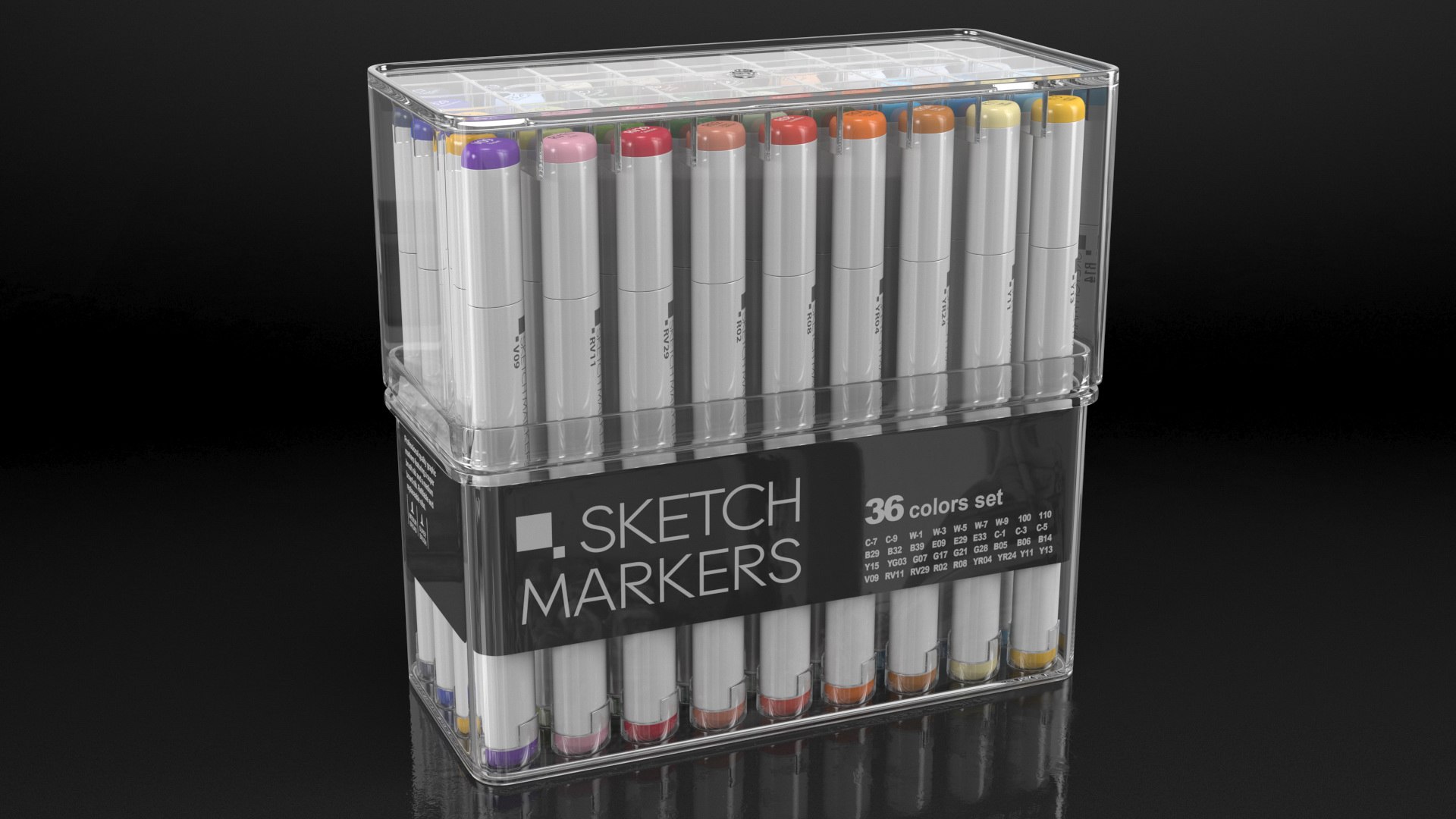 Generic Sketch Marker 36 Pack 3D - TurboSquid 1875620