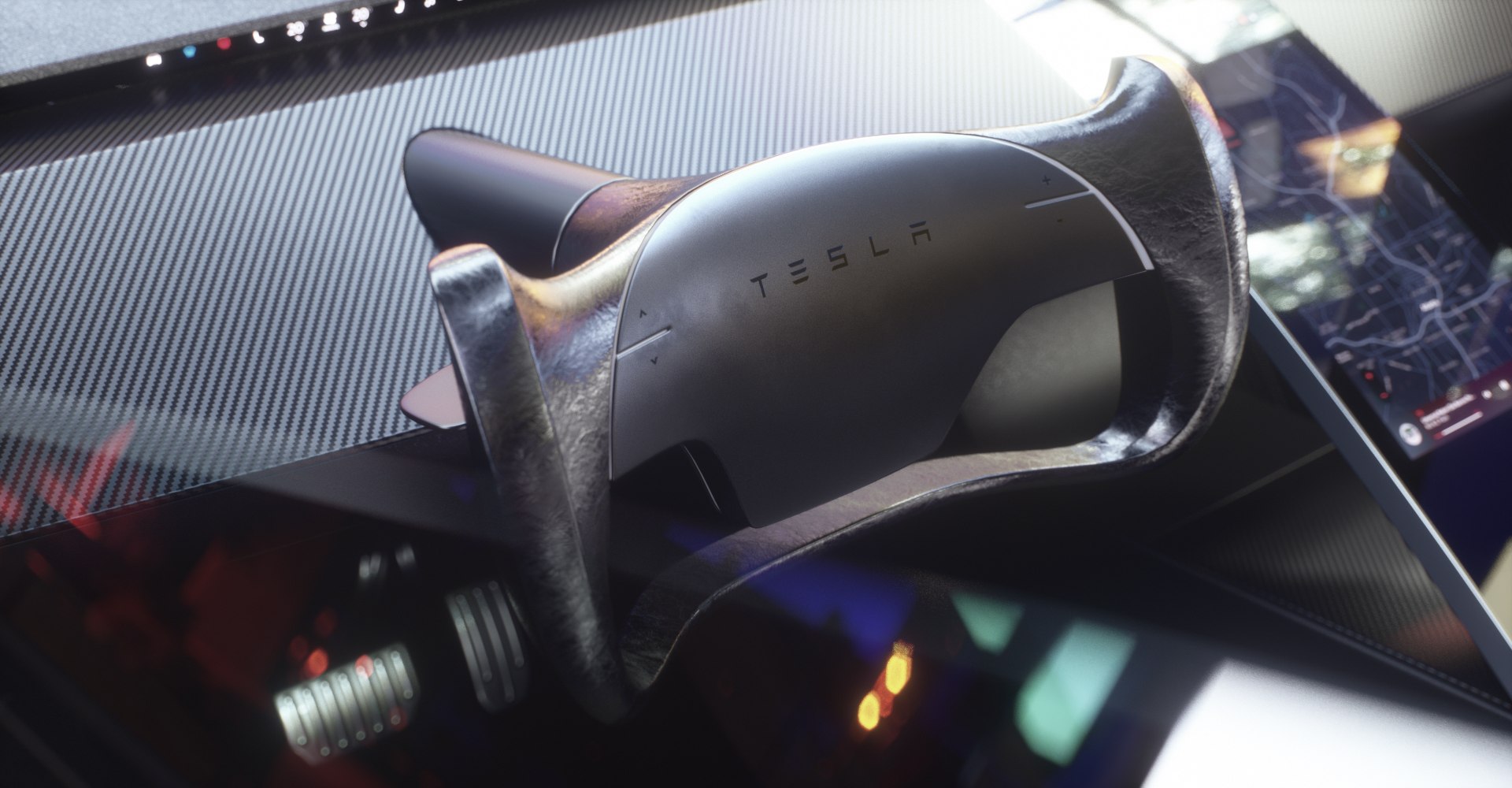 Steering Wheel Tesla Roadster Model - TurboSquid 1520169