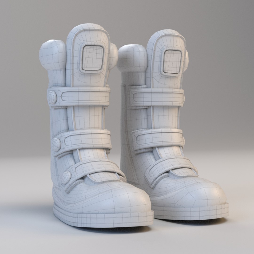 Cartoon Boots 3D Model - TurboSquid 1514098