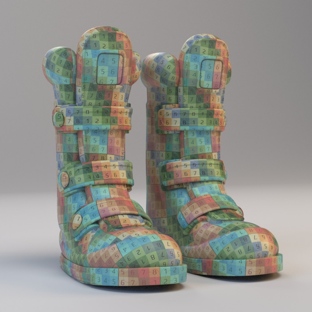 Cartoon Boots 3D Model - TurboSquid 1514098