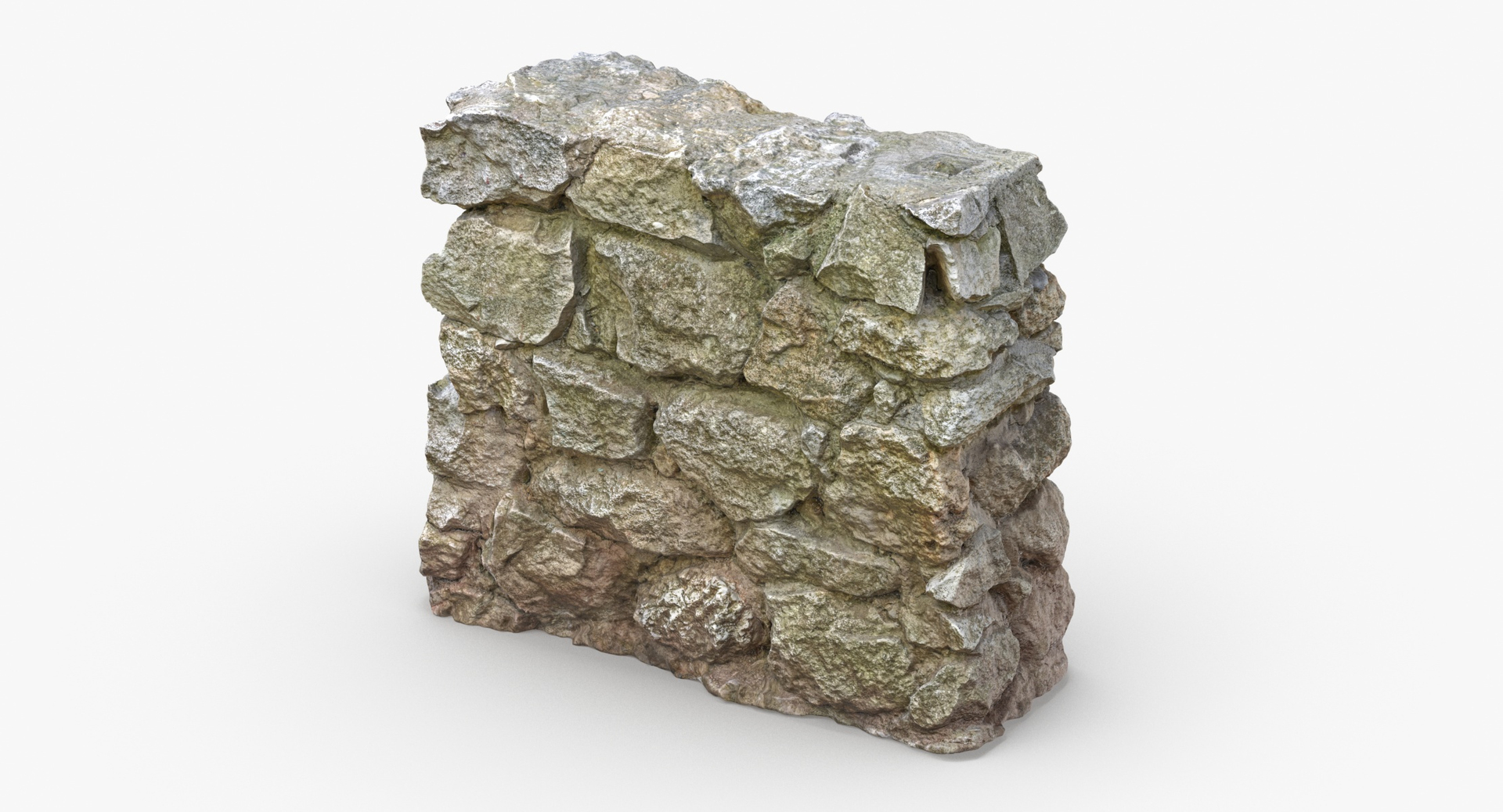 3D Small Rock Wall 01 Model - TurboSquid 1574010