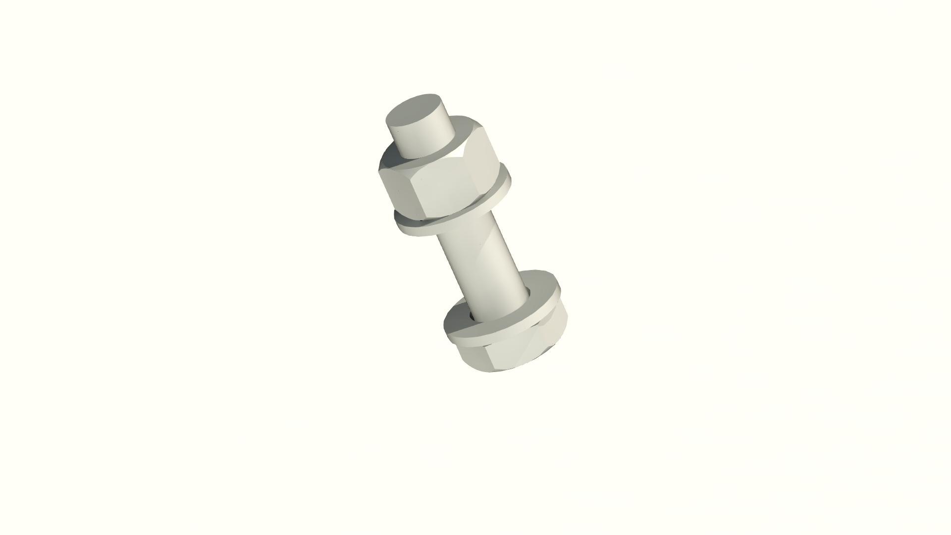 3D Model Heavy Hex Bolt Connection - TurboSquid 1717082