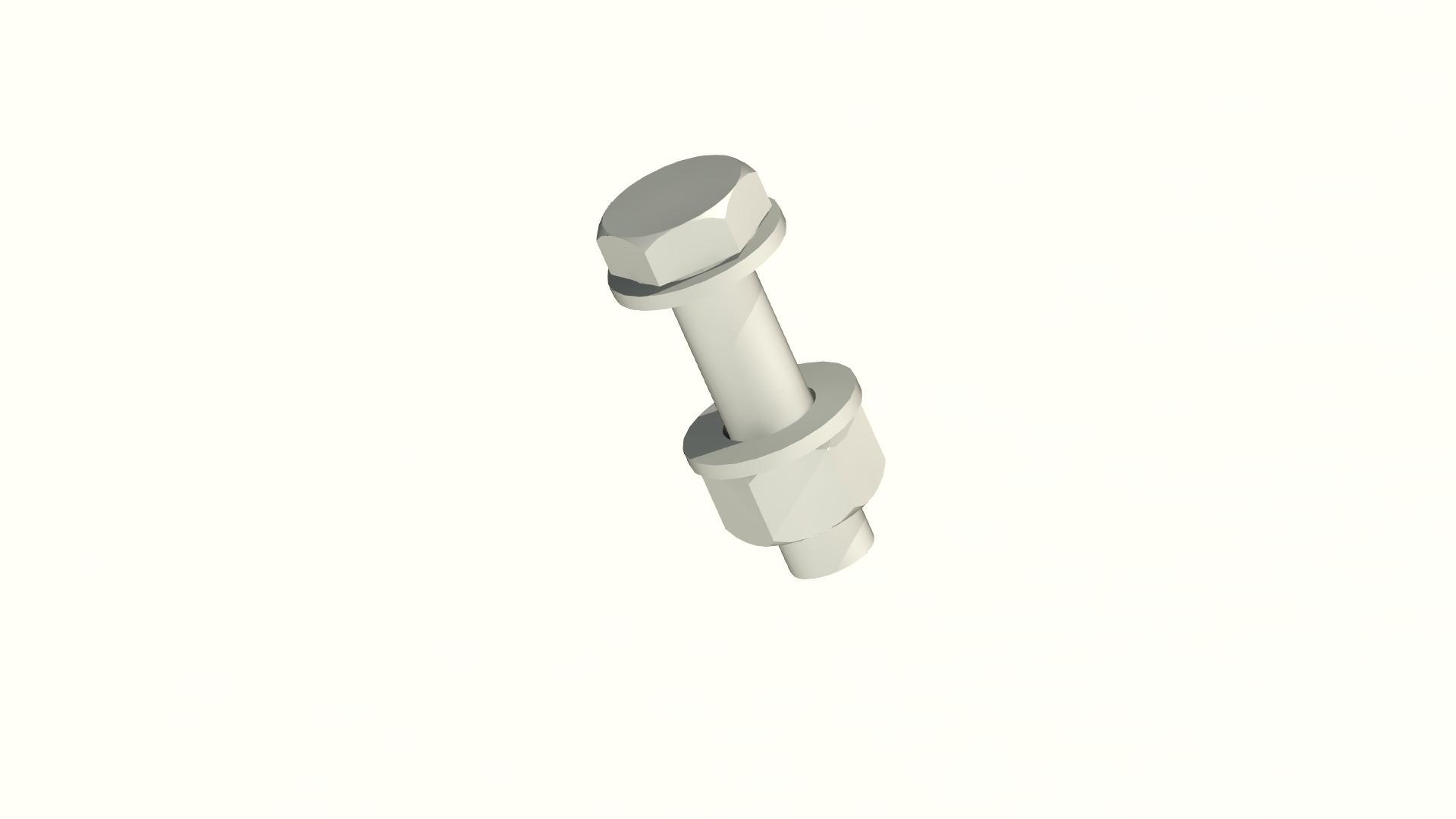 3D Model Heavy Hex Bolt Connection - TurboSquid 1717082
