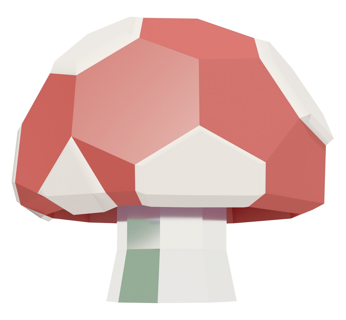 Free 3D Model Low Polymushroom - TurboSquid 1340449