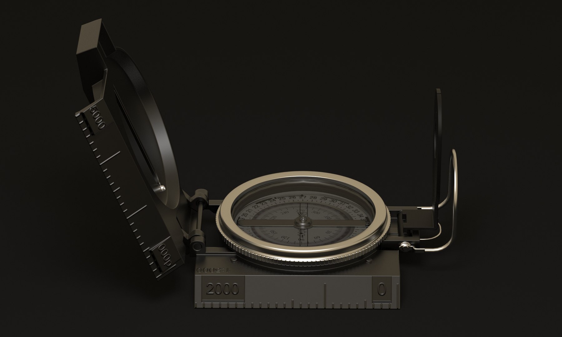 3D compass model - TurboSquid 1467322