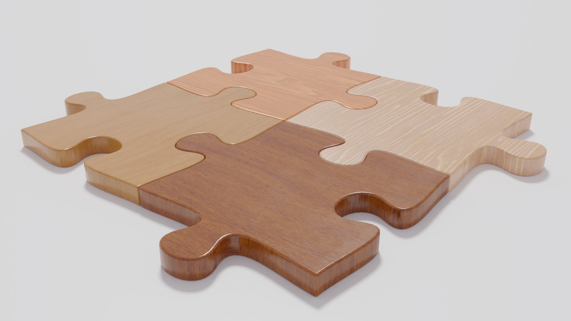 3D model Wooden Jigsaw Puzzle - TurboSquid 1756024