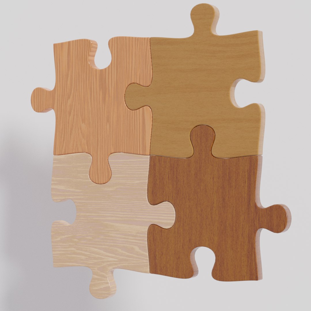 3D model Wooden Jigsaw Puzzle - TurboSquid 1756024