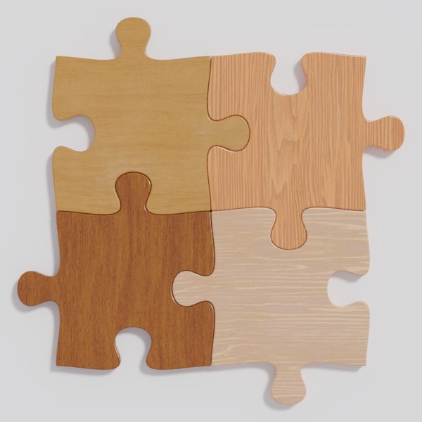 3D model Wooden Jigsaw Puzzle - TurboSquid 1756024