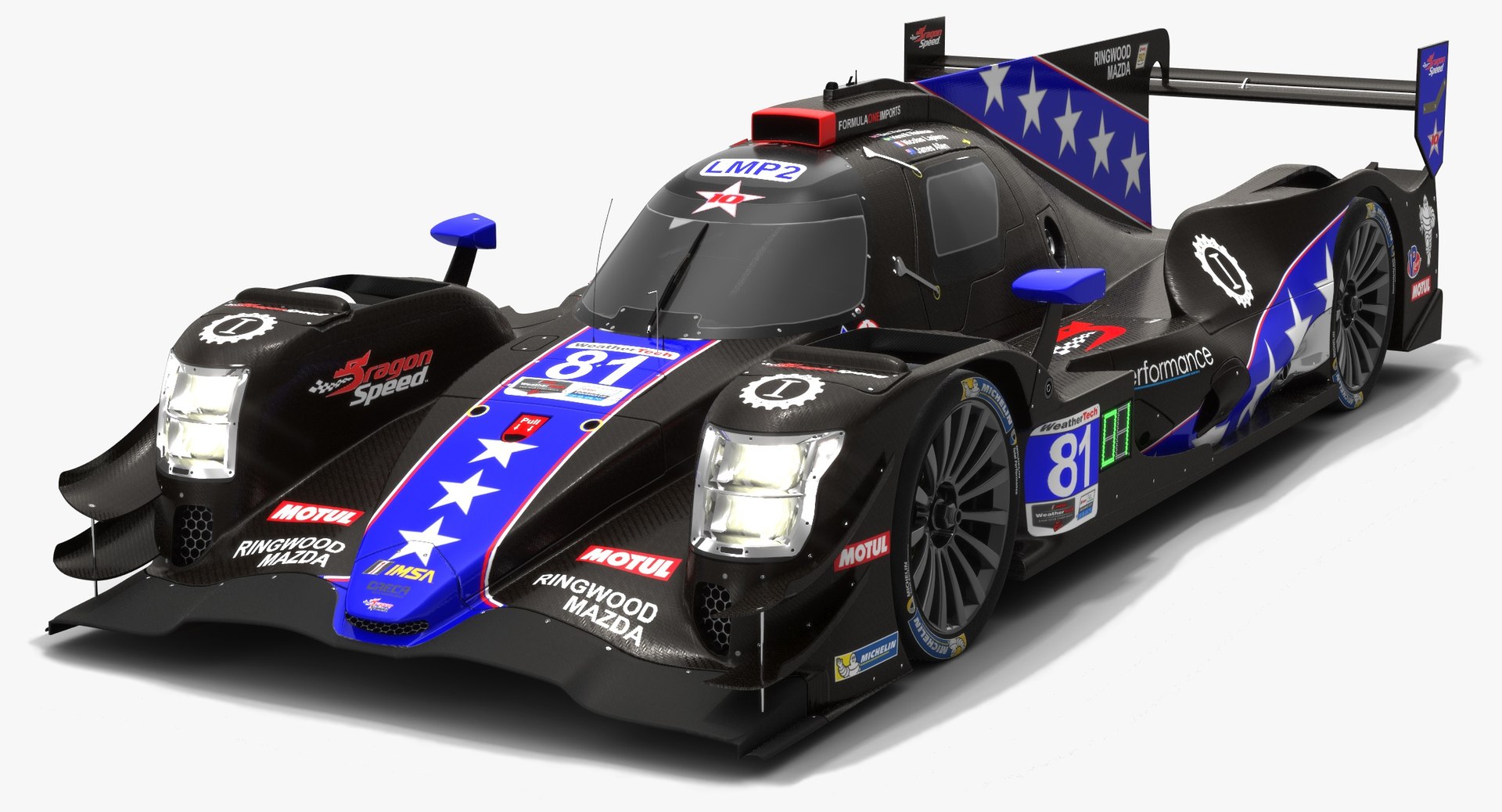 3D Dragonspeed 81 Oreca 07 Model - TurboSquid 1412744