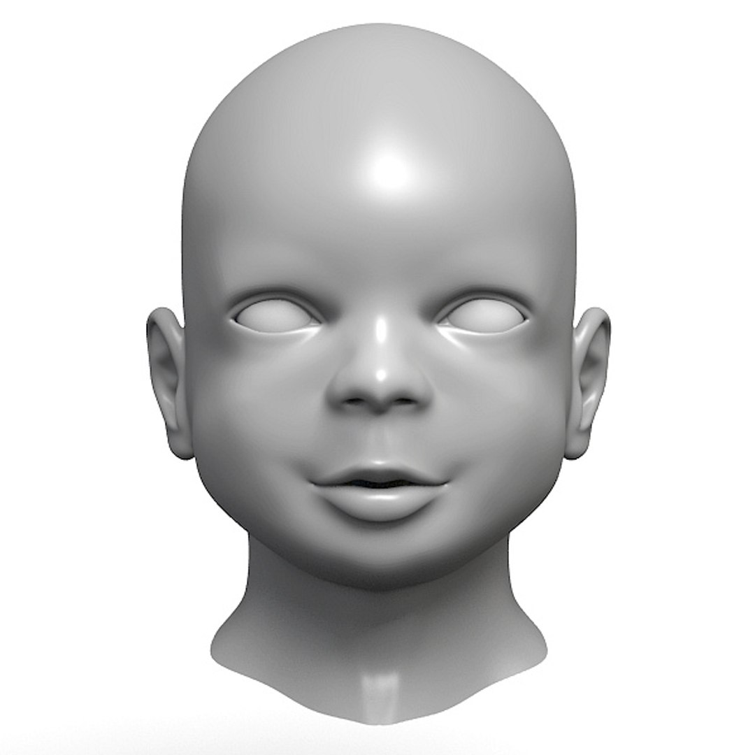 3d Model Baby Head