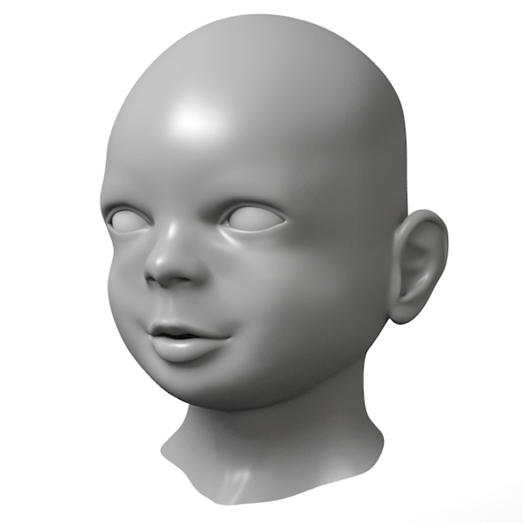 3d Model Baby Head