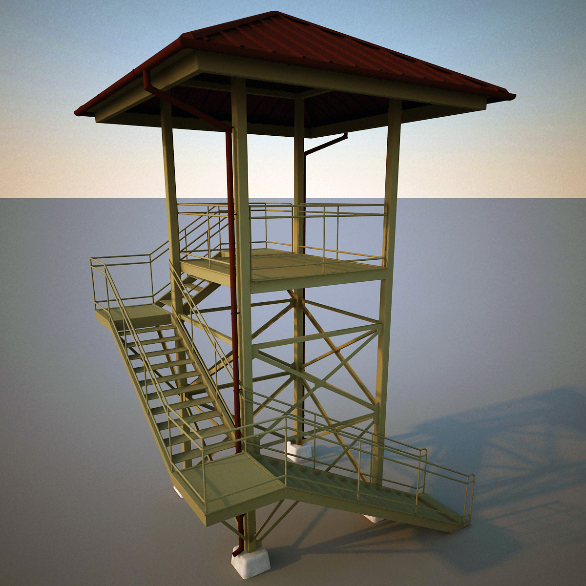 3d model guard towers