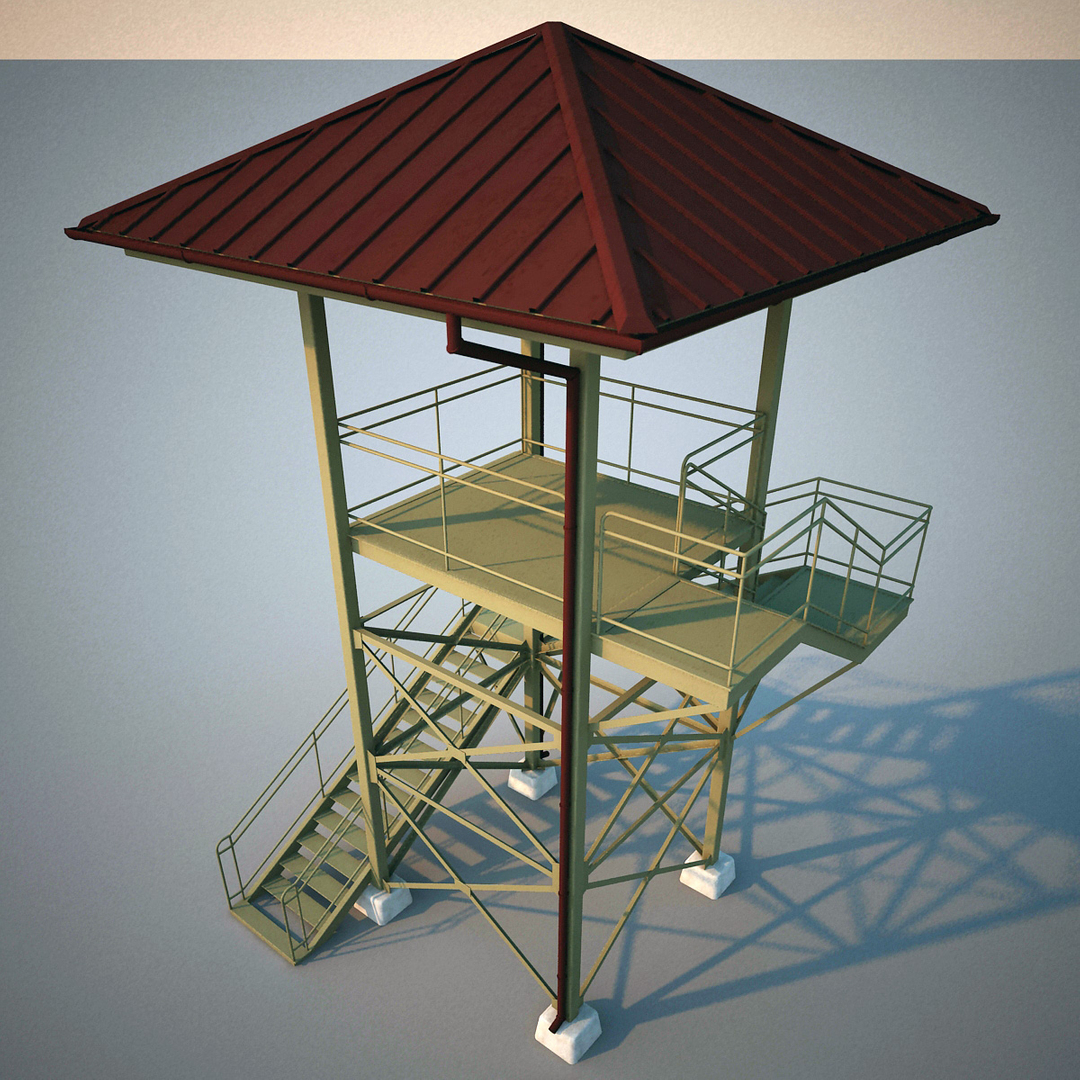 3d model guard towers