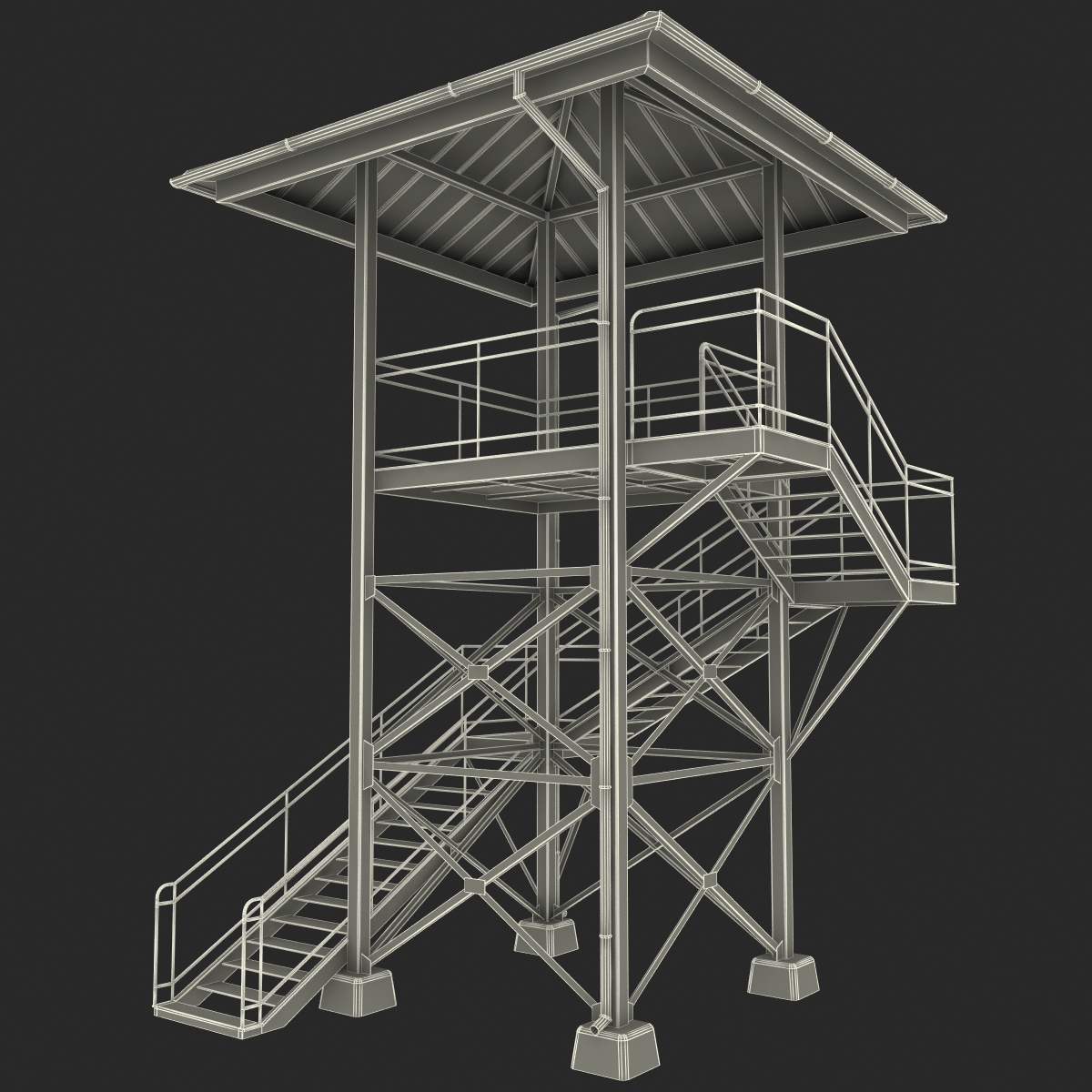 3d model guard towers