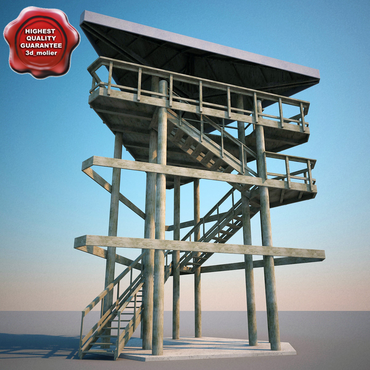 3d model guard towers