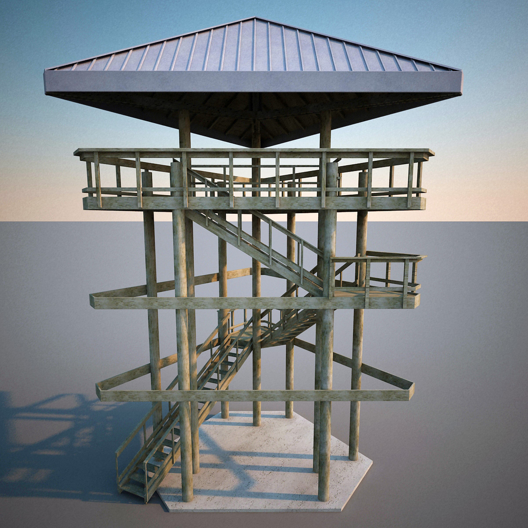 3d model guard towers