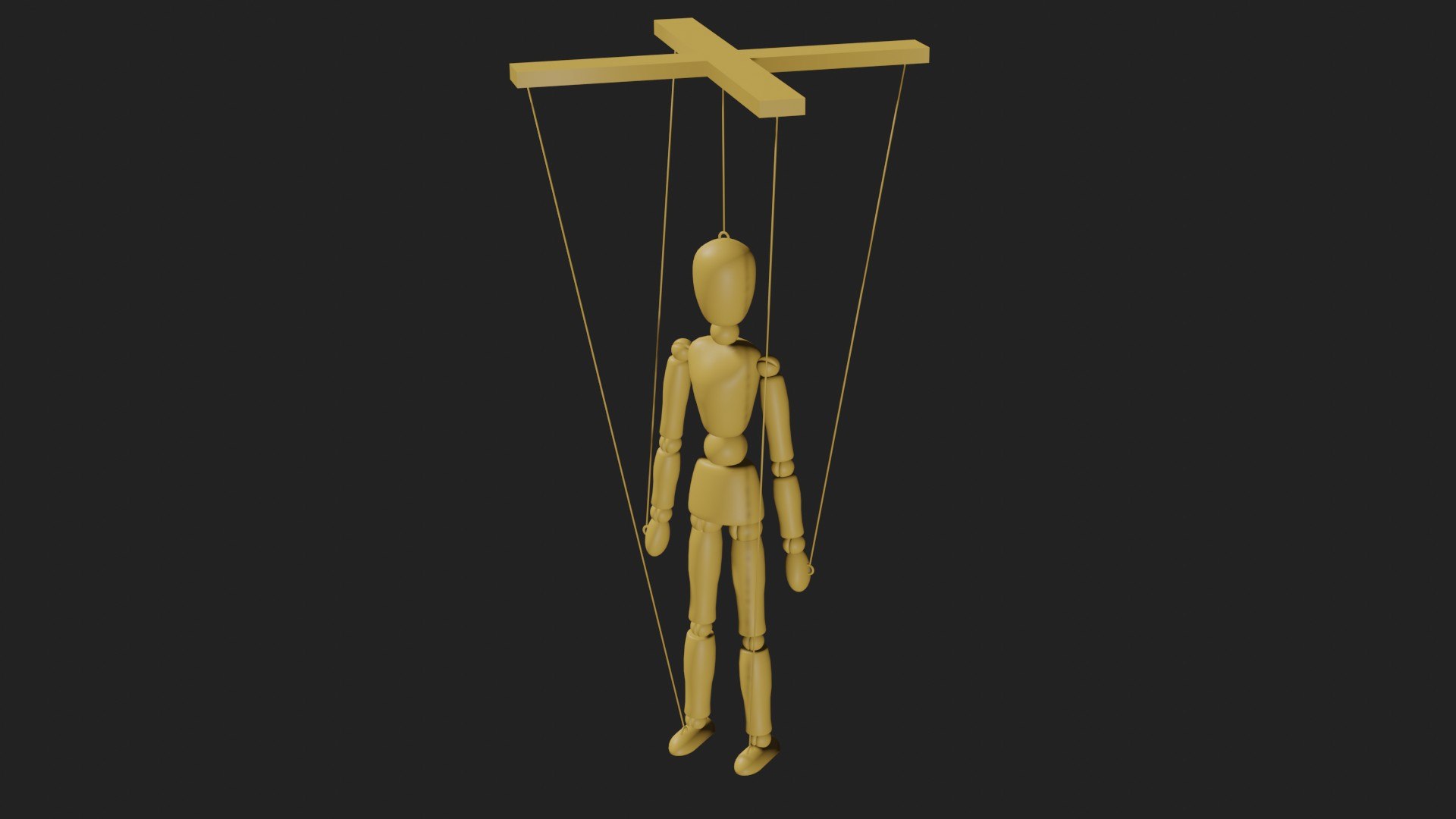 Puppet With Cross And String 3D - TurboSquid 1777005