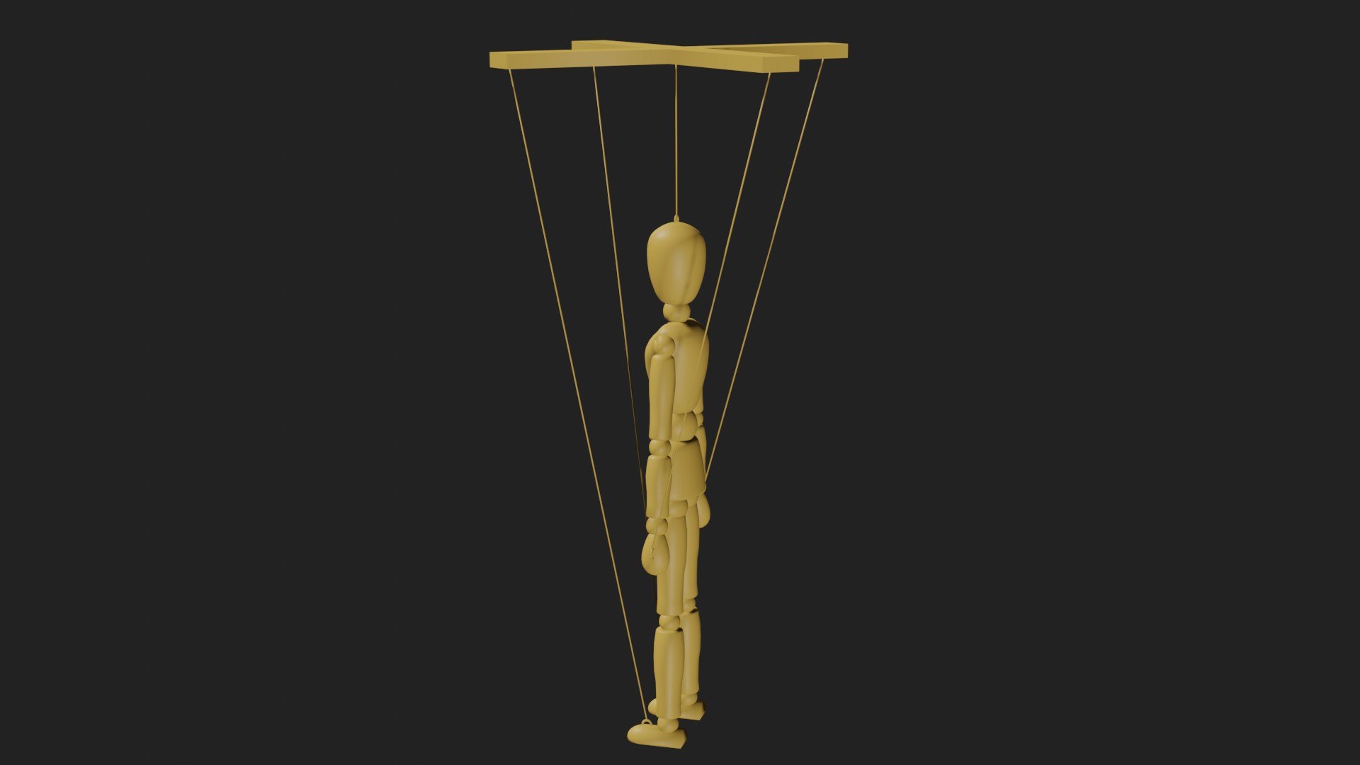 Puppet With Cross And String 3D - TurboSquid 1777005