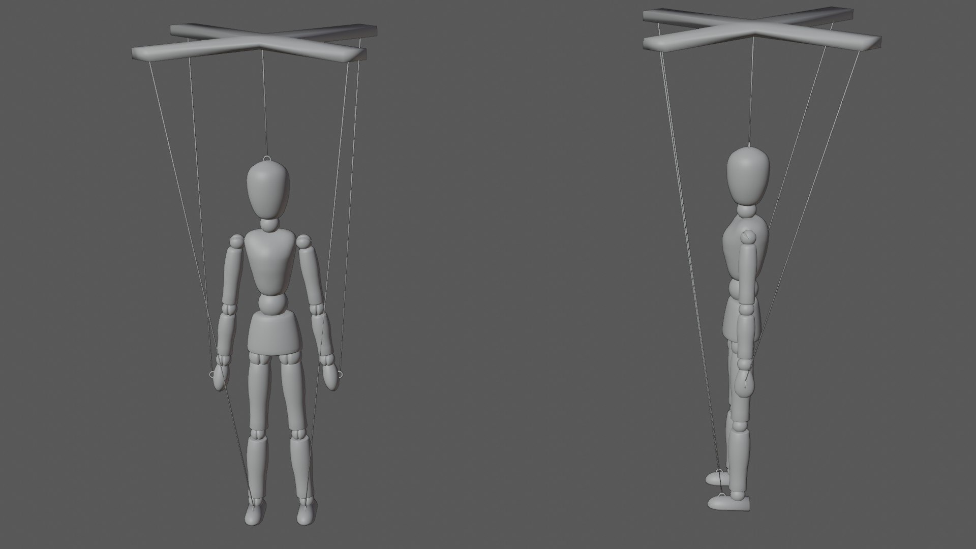 Puppet With Cross And String 3D - TurboSquid 1777005