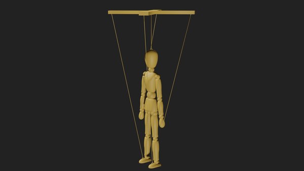 Puppet with cross and string 3D - TurboSquid 1777005