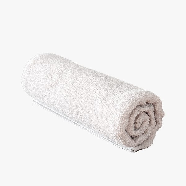 modelo 3d toalla blanca enrollada - TurboSquid 2034063