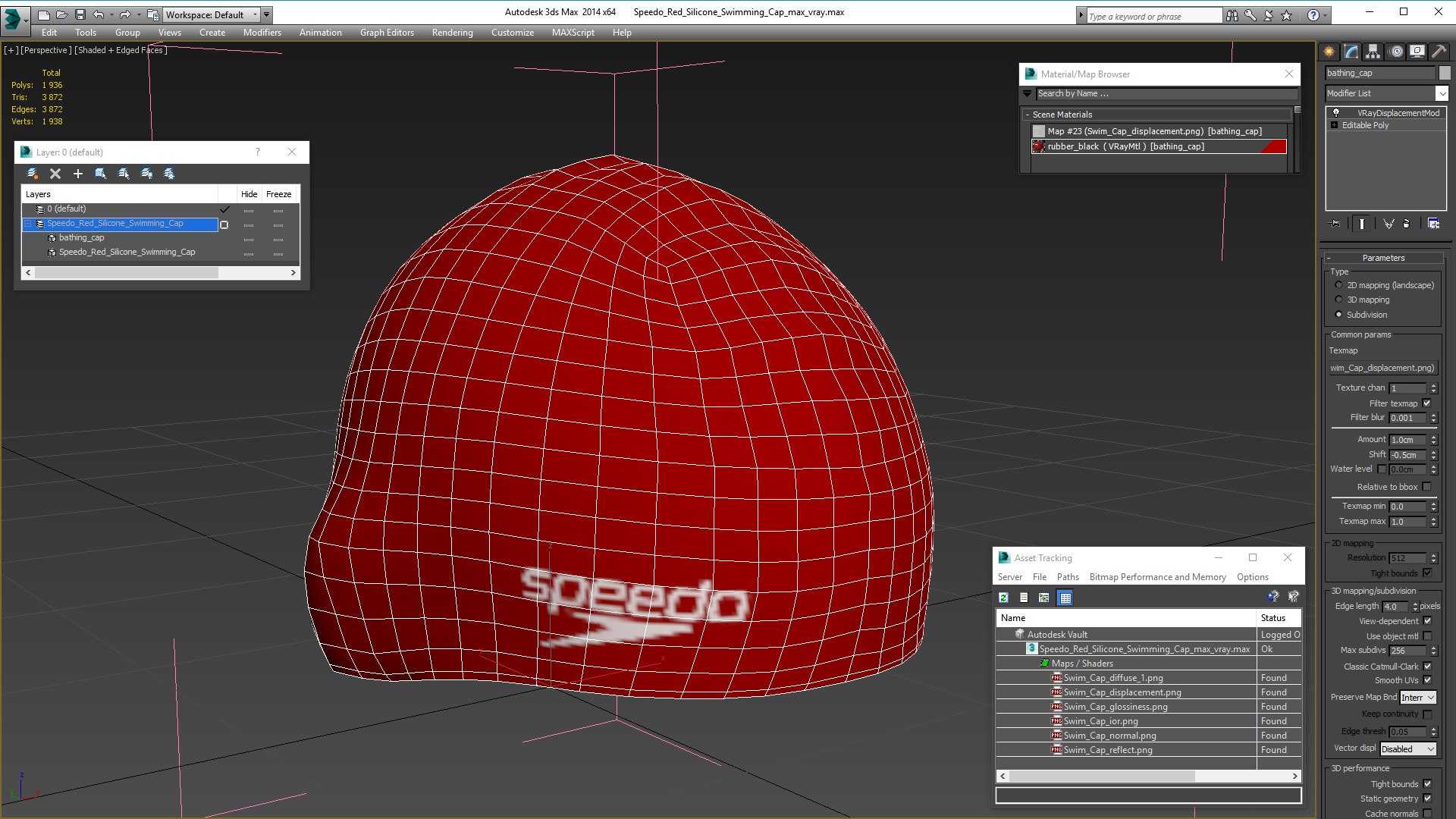 3D speedo red silicone swimming model - TurboSquid 1630858