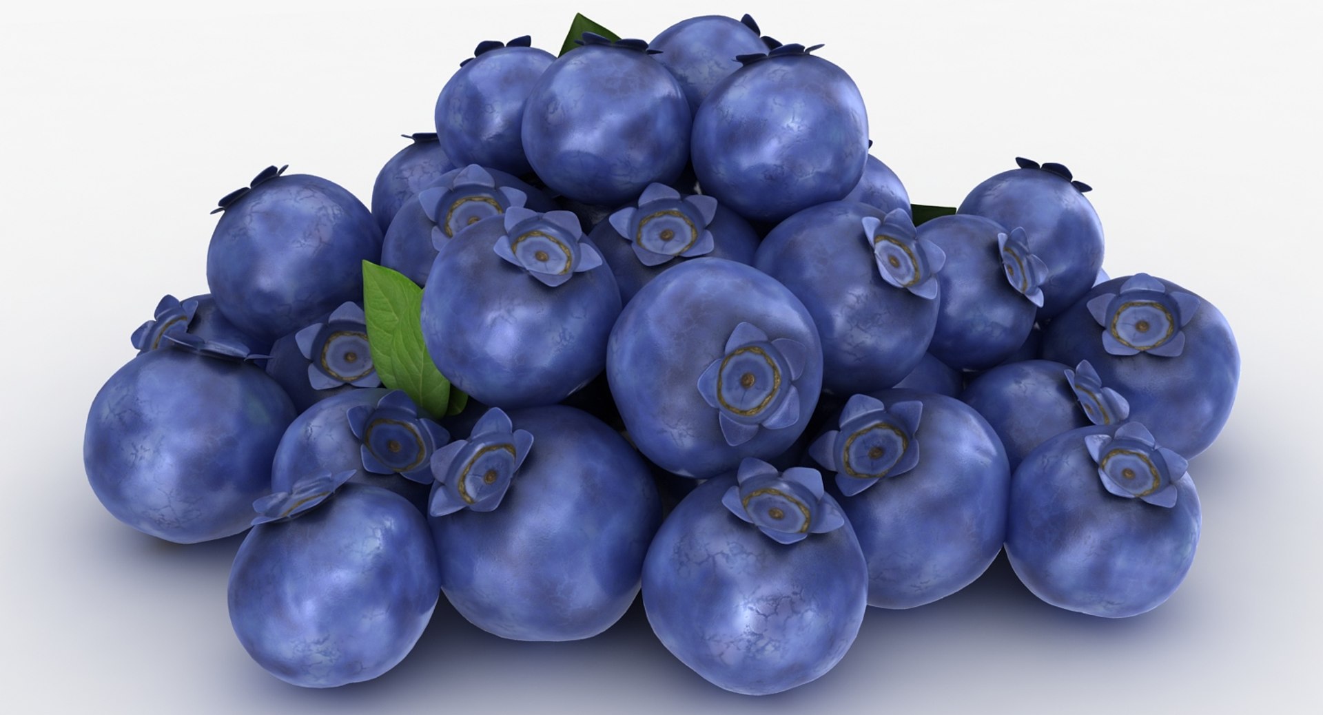 3D Realistic Blueberries Pose 2 - TurboSquid 1193473
