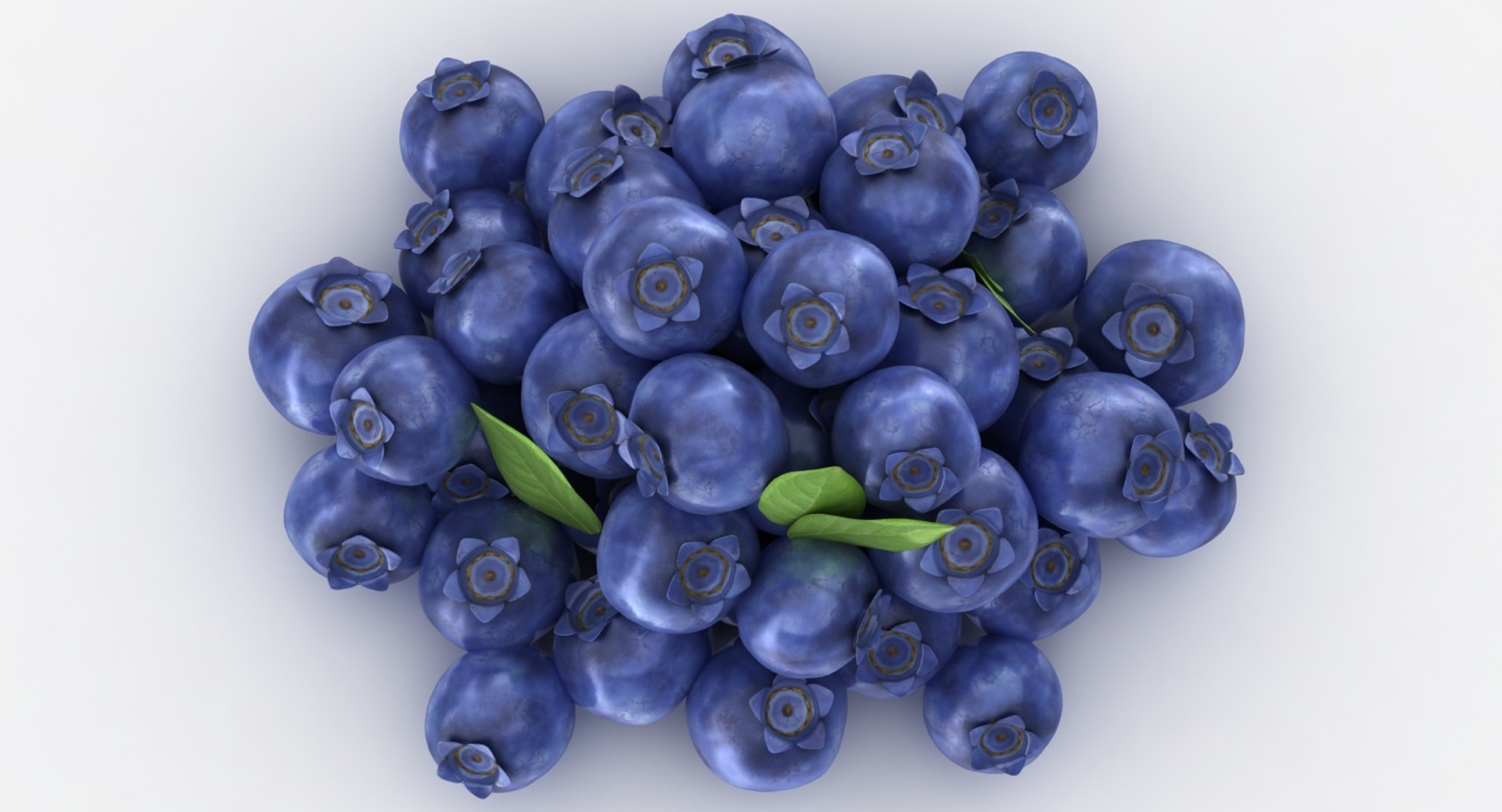 3D Realistic Blueberries Pose 2 - TurboSquid 1193473