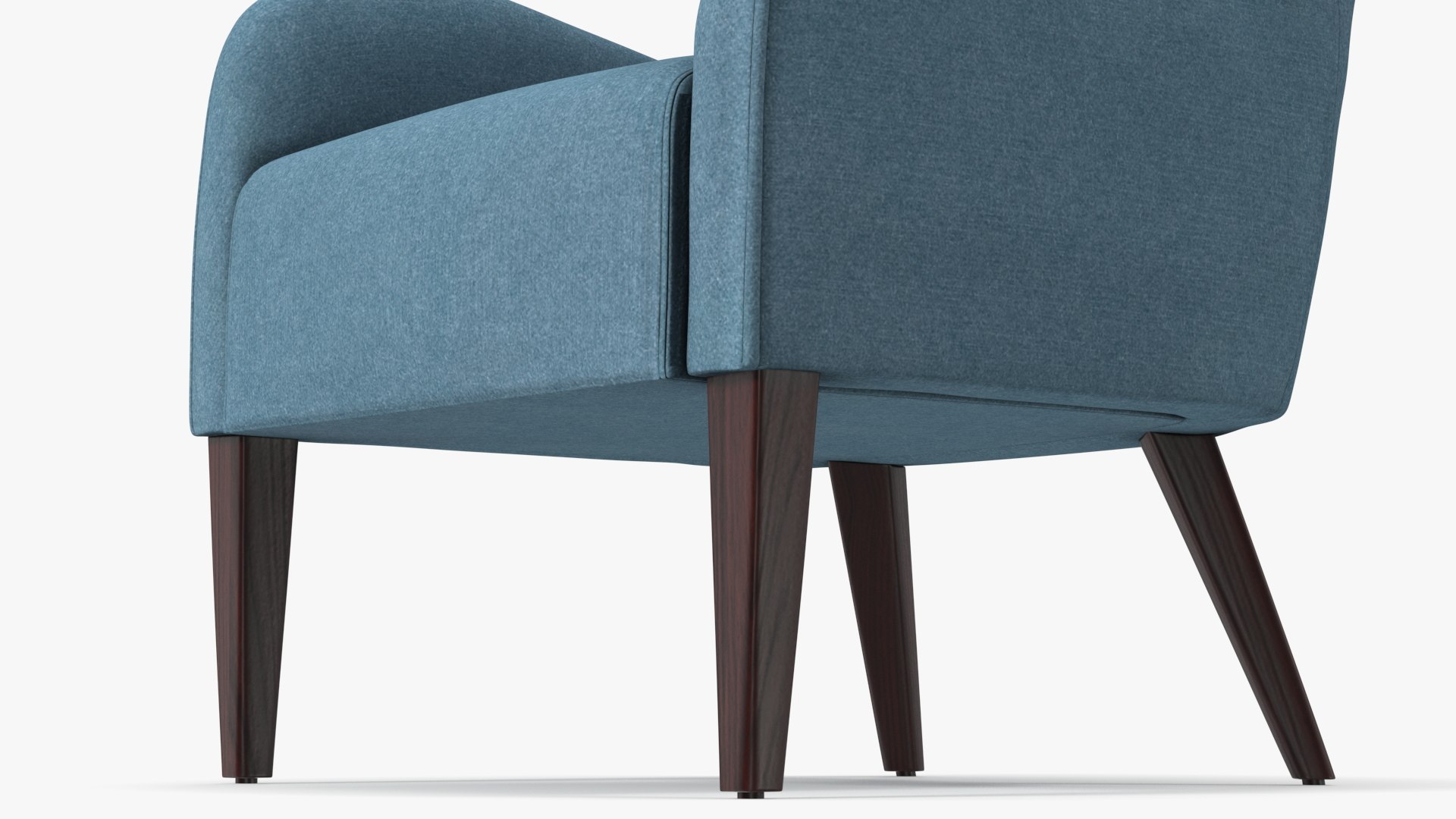 Turquoise Armchair with Curved Arms 3D model - TurboSquid 1996826