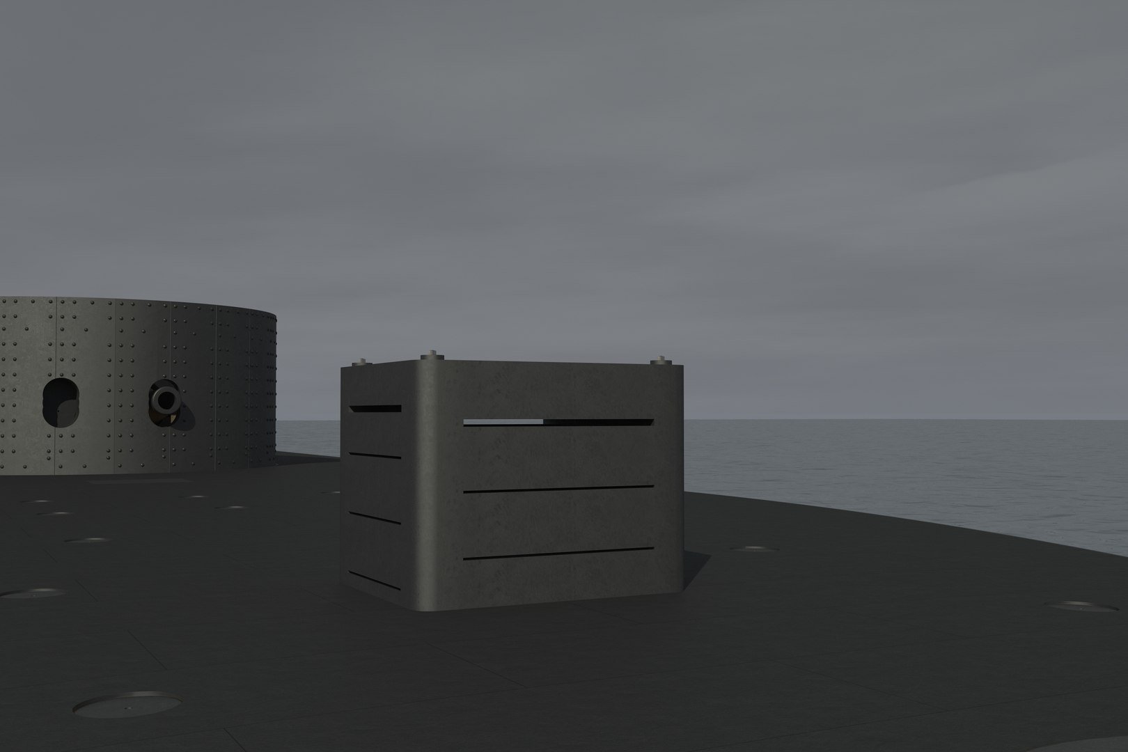 Civil war ironclad uss monitor model - TurboSquid 1615313