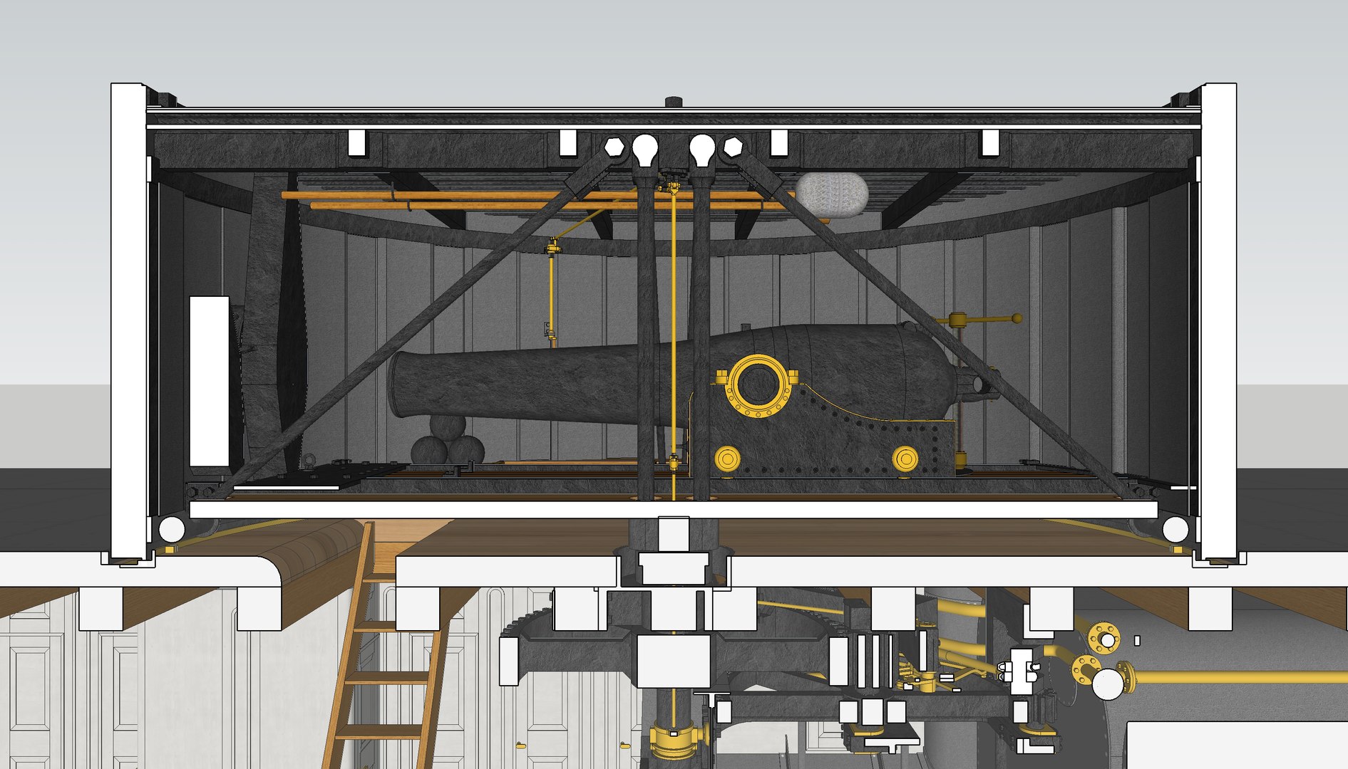 Civil war ironclad uss monitor model - TurboSquid 1615313