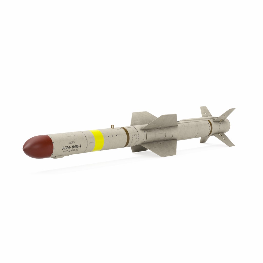 AGM 84 Harpoon Missile 3D Model - TurboSquid 2283667
