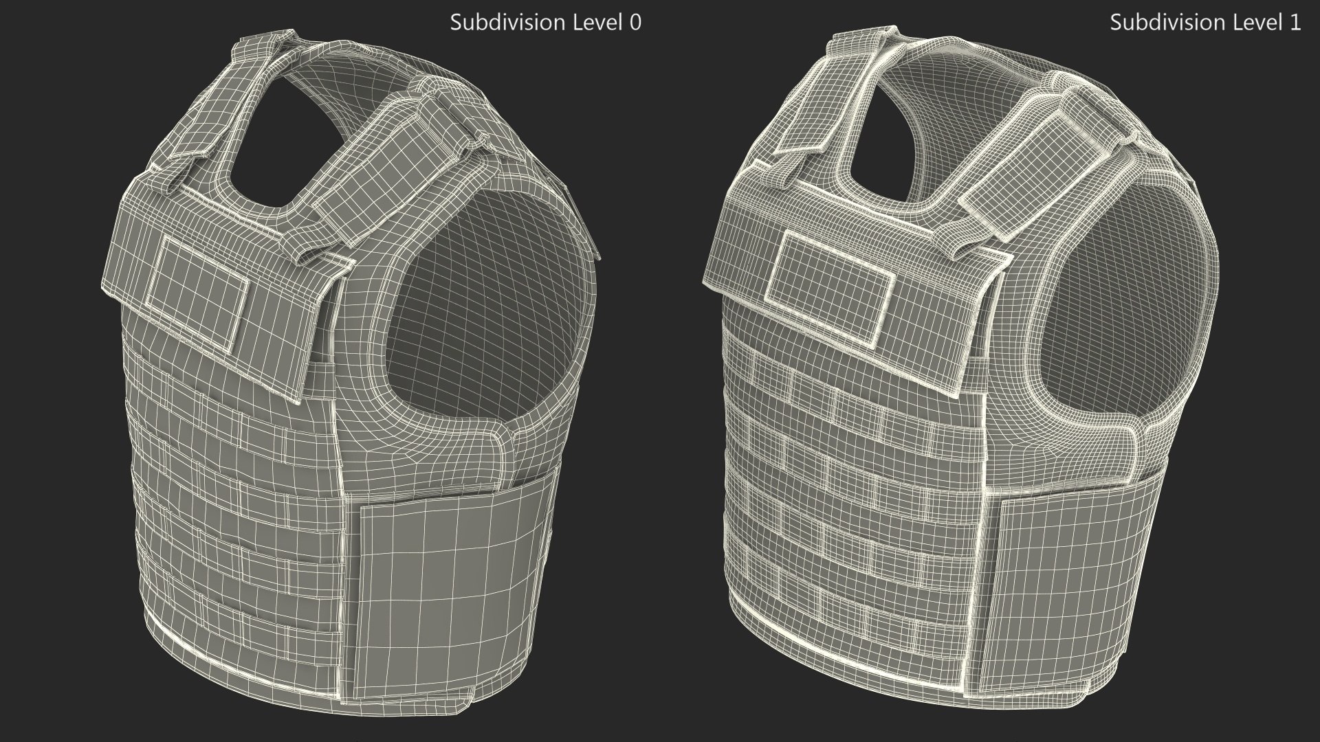 3D Police Black Body Armor Carrier model - TurboSquid 2097513