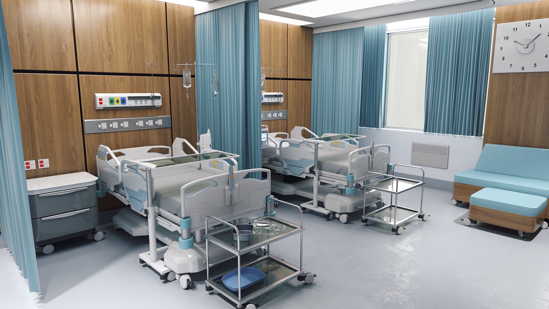 Self Care Hospital Room 3D - TurboSquid 2115893