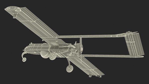 modelo 3d Vehículo aéreo no tripulado UAV Drone AAI RQ 7 Shadow Rigged ...
