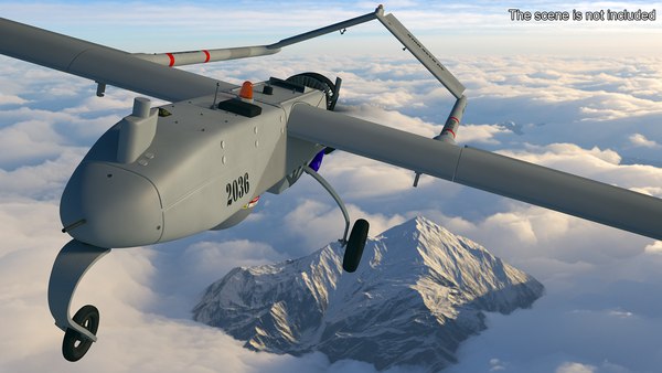 modelo 3d Vehículo aéreo no tripulado UAV Drone AAI RQ 7 Shadow Rigged ...