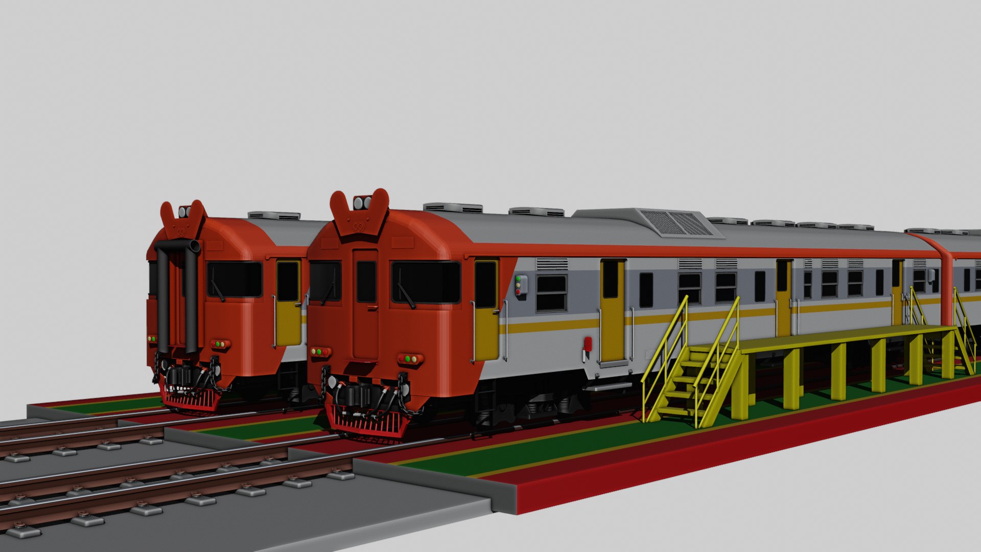 KRD MCW 302 Indonesian Commuter Train 3D Model - TurboSquid 2245435
